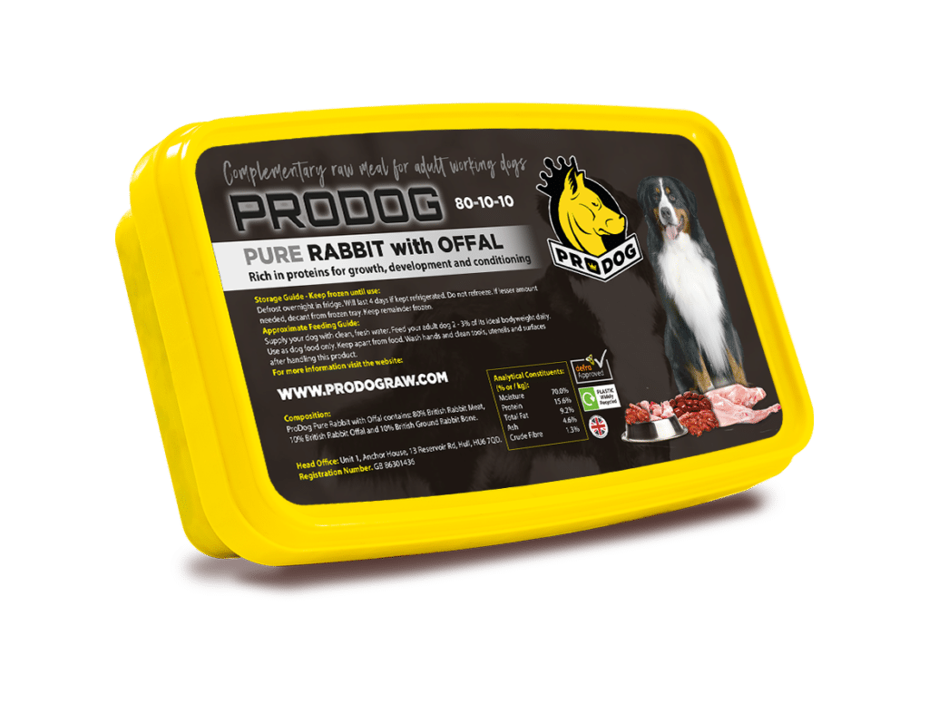 Pure Rabbit Raw Dog Food 80:10:10 Meal | ProDog Raw