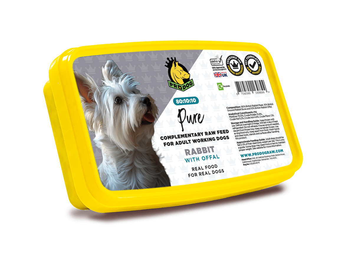 Pure Rabbit Raw Dog Food 80:10:10 Meal | ProDog Raw